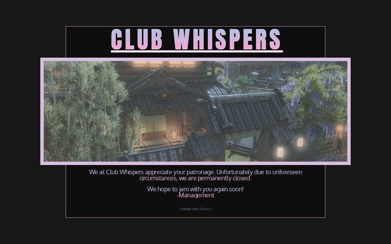 Welcome To Club Whispers!